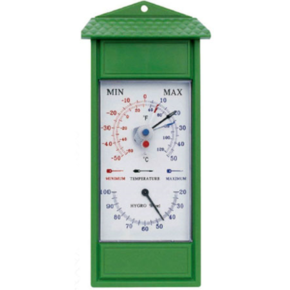 TERMÓMETRO ANALÓGICO MAX-MIN CON HIGRÓMETRO REF.060